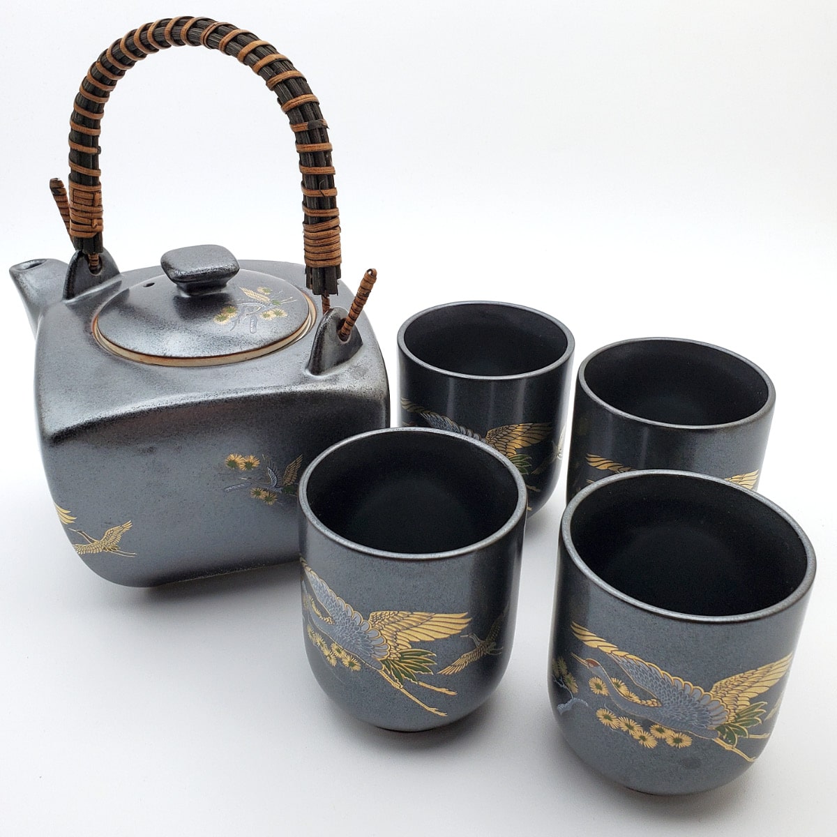 Golden Cranes Tea Set - NEW - Still Sitting Meditation Supply